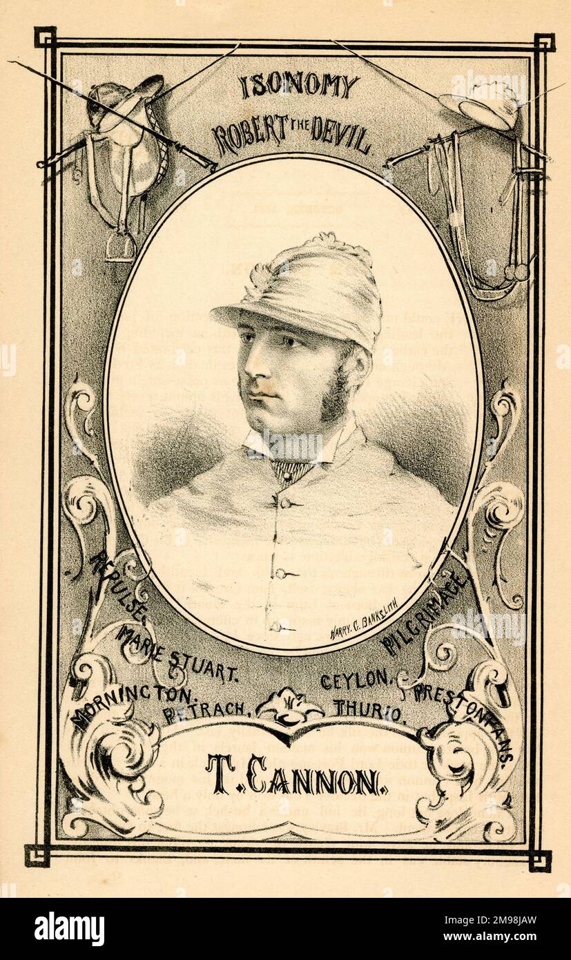 Tom Cannon (1846-1917), British flat racing jockey and trainer Stock ...