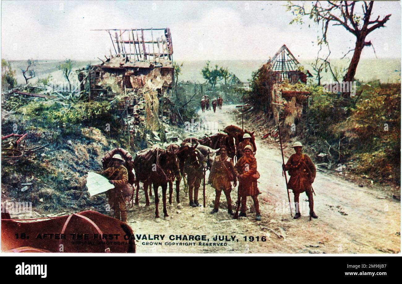 After the first cavalry charge, July 1916 Stock Photo - Alamy