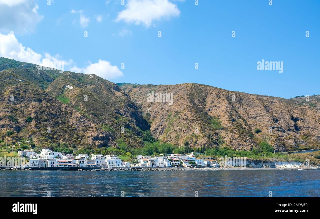 View of Santa Marina Salina town, in Salina island, one of the Aeolian ... View of Santa Marina Salina town, in Salina island, one of the Aeolian ...