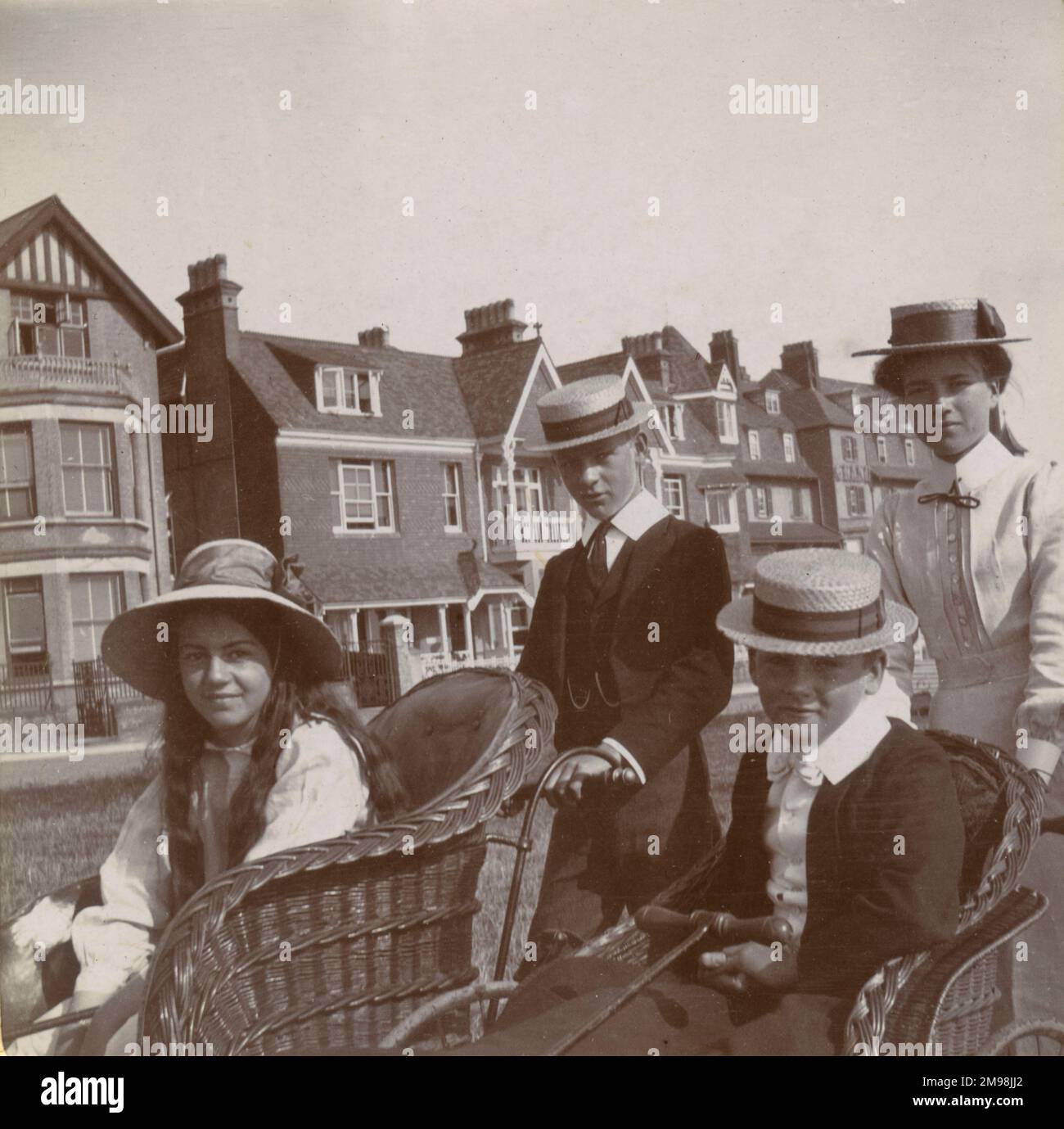 Children on holiday in Southwold, Suffolk, seen here in a group on the ...
