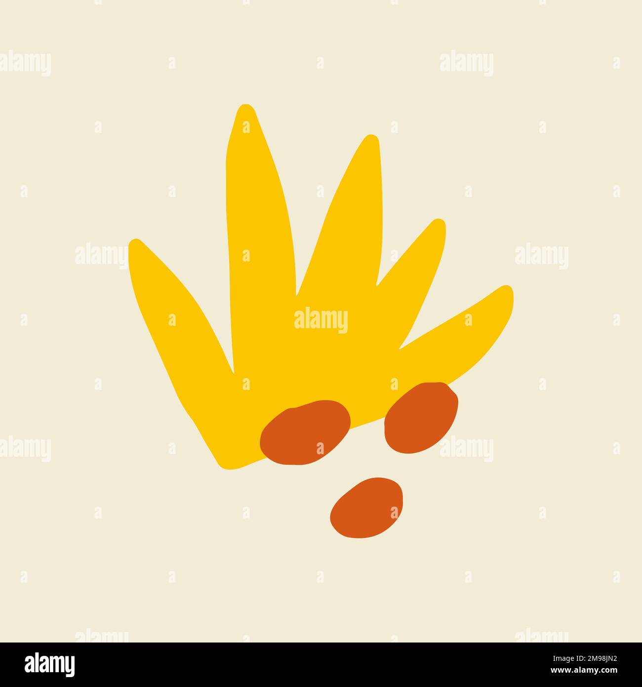 Cute yellow flower design element vector Stock Vector Image & Art - Alamy