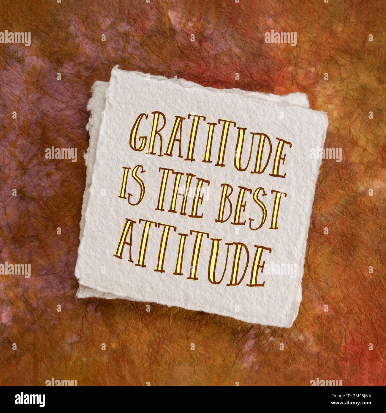 gratitude is the best attitude, inspirational handwriting on an art ...