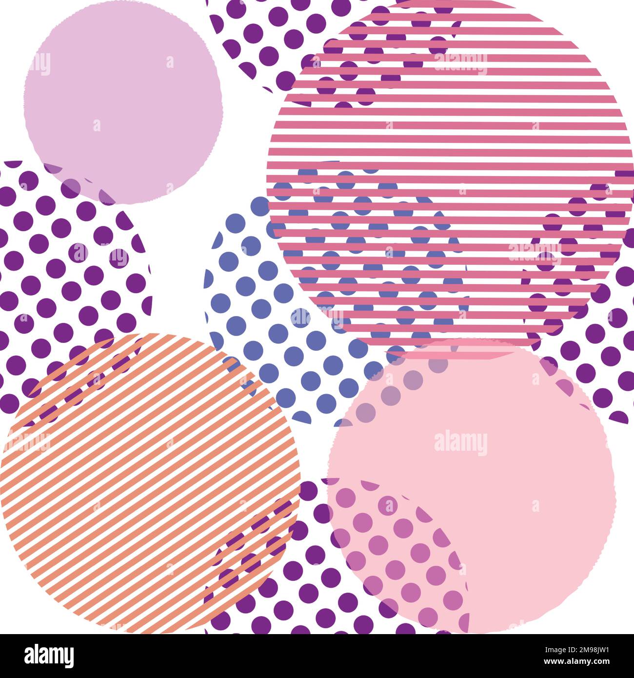 circle round shape purple pantone seamless pattern, shiny sphere ...