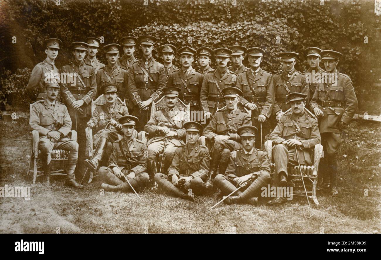 Group photo, officers of the 1st City of London Regiment, Royal ...