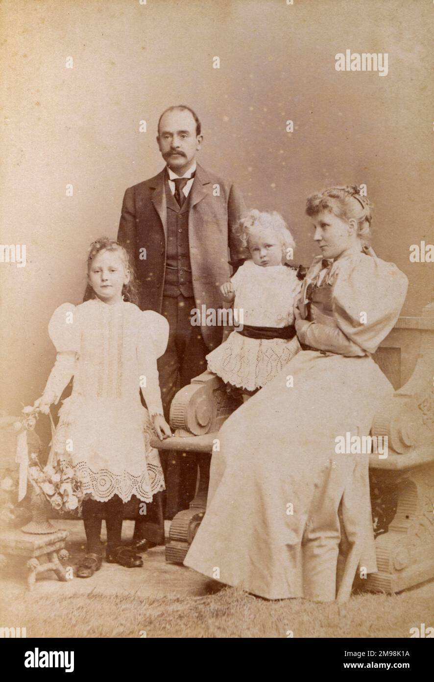 Studio photo, family of four -- Arthur and Ellen Auerbach with their ...