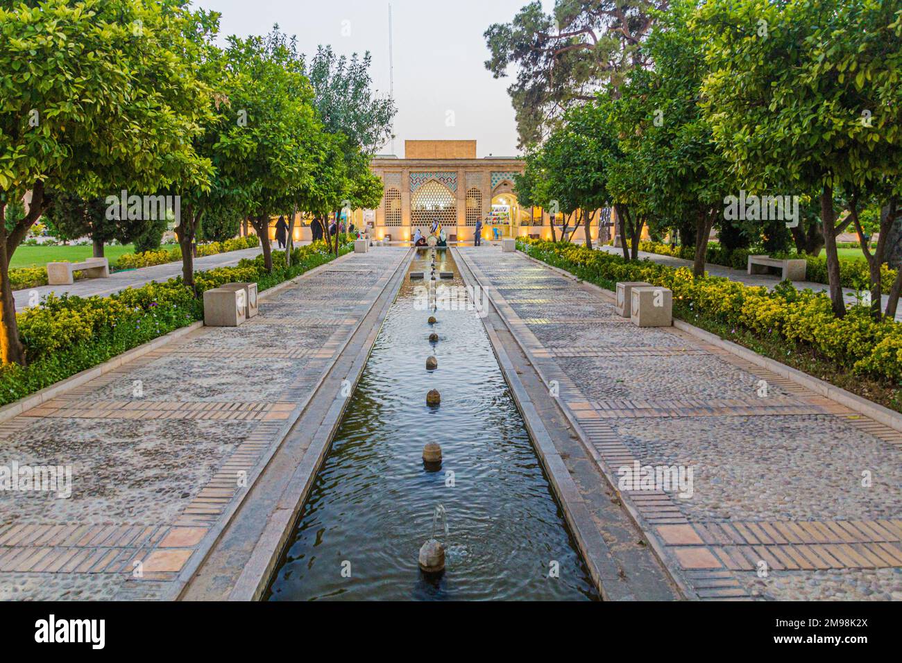 Evening view of Jahan Nama garden in Shiraz, Iran Stock Photo - Alamy