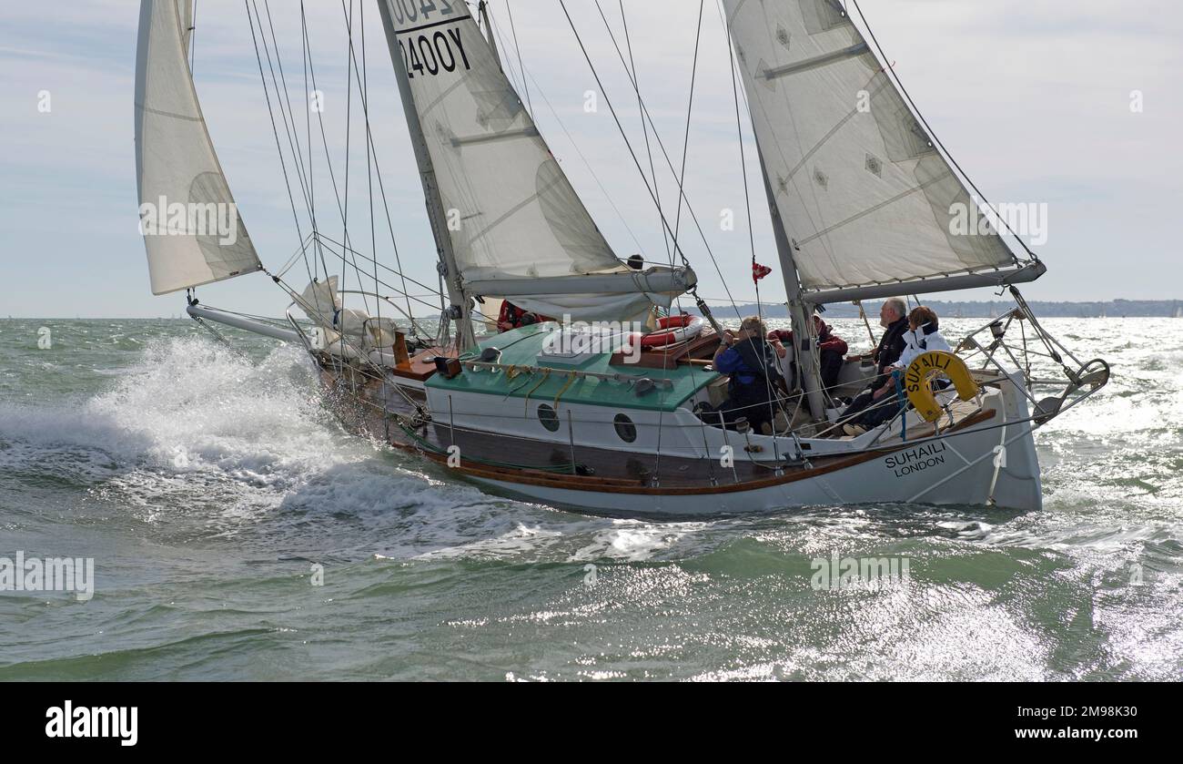 Suhaili the yacht on which Sir Robin Knox-Johnston became first person ...