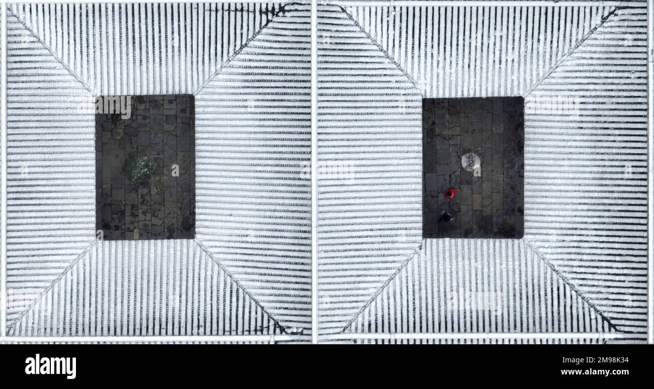 (230117) -- YANGZHOU, Jan. 17, 2023 (Xinhua) -- This aerial photo taken ...