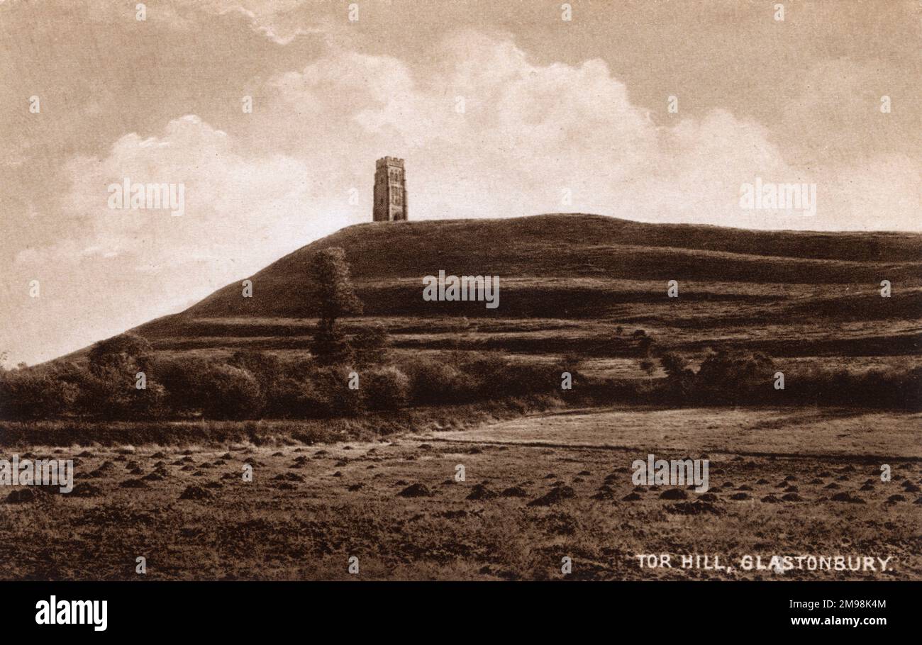 View of Tor Hill, Glastonbury, Somerset Stock Photo - Alamy