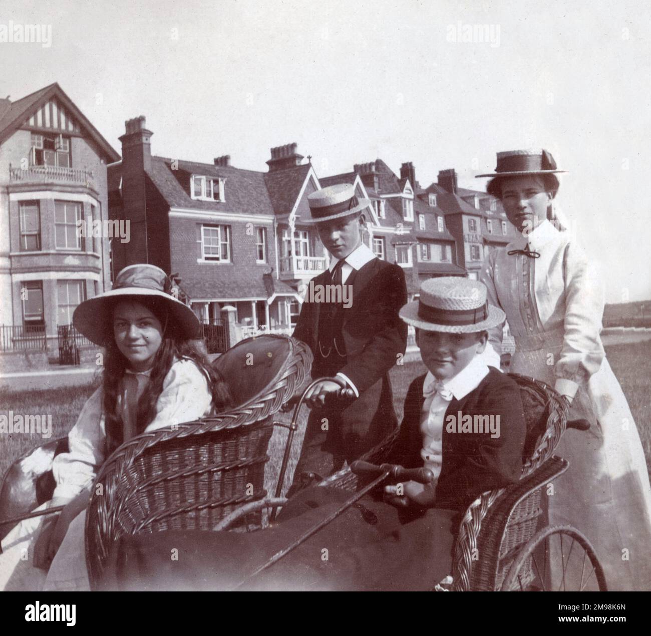 Children on holiday in Southwold, Suffolk, seen here in a group on the ...