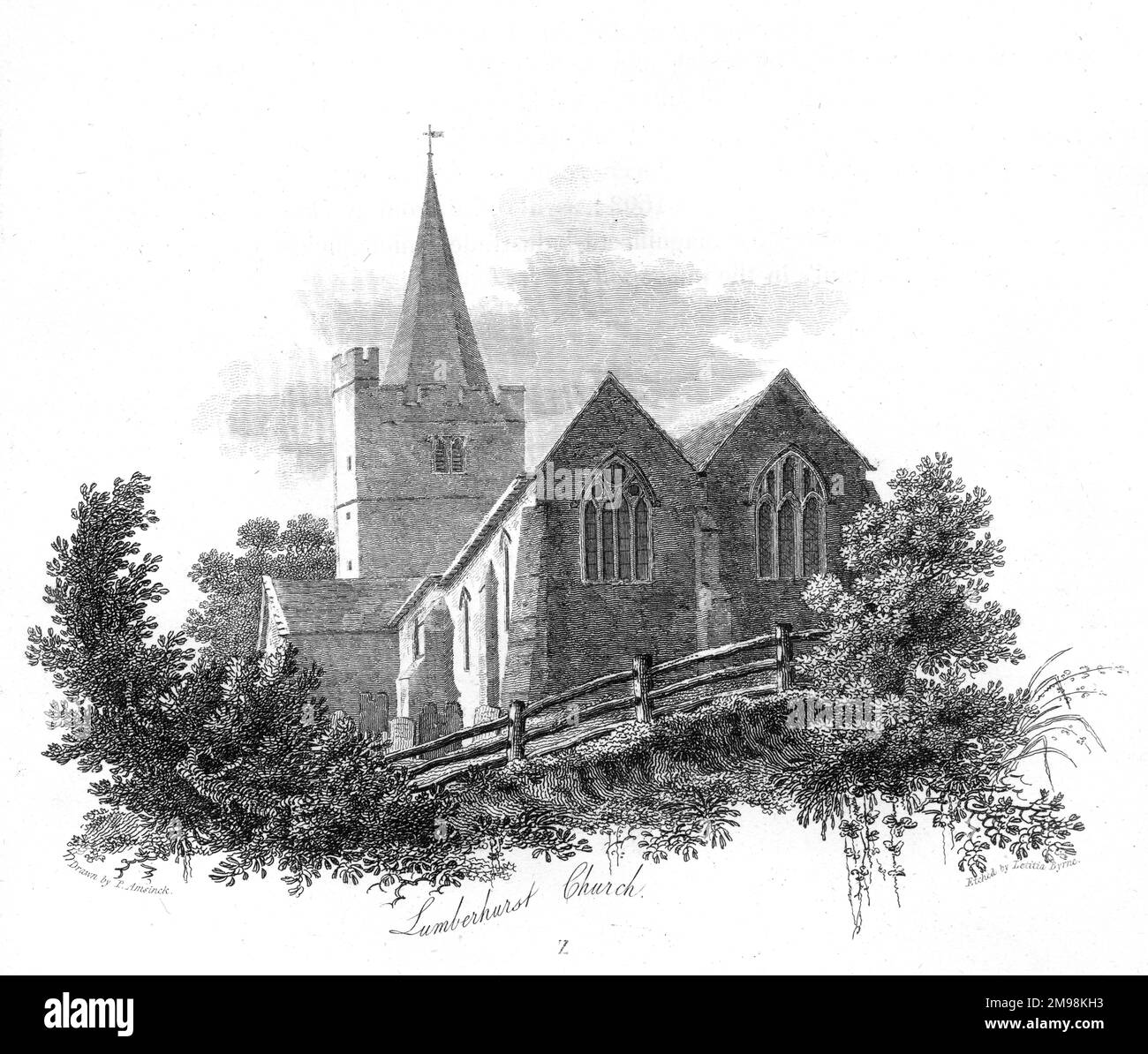 Building church architecture trees Cut Out Stock Images & Pictures - Alamy