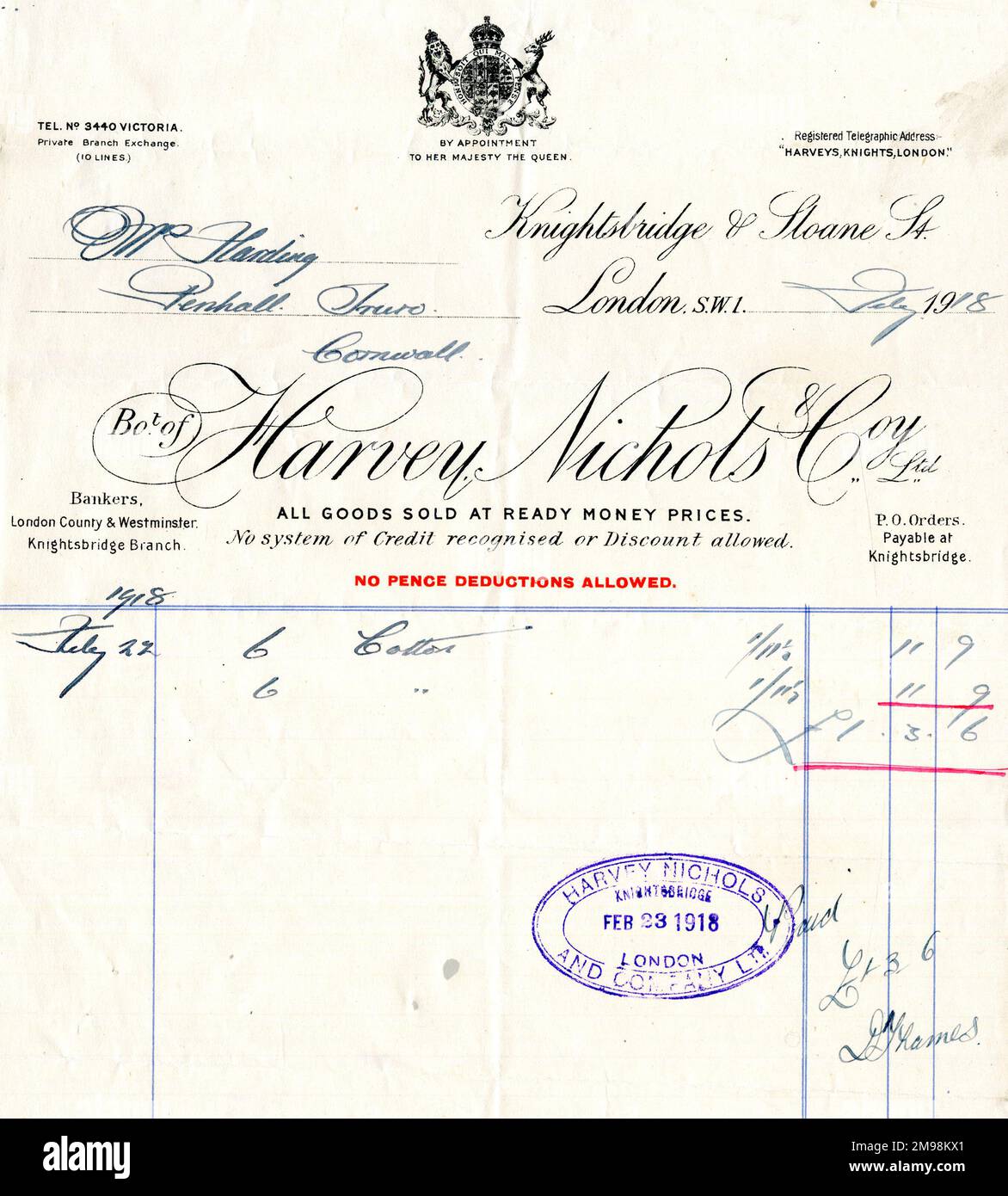 Stationery, Harvey Nichols & Co Ltd, Knightsbridge and Sloane Street ...