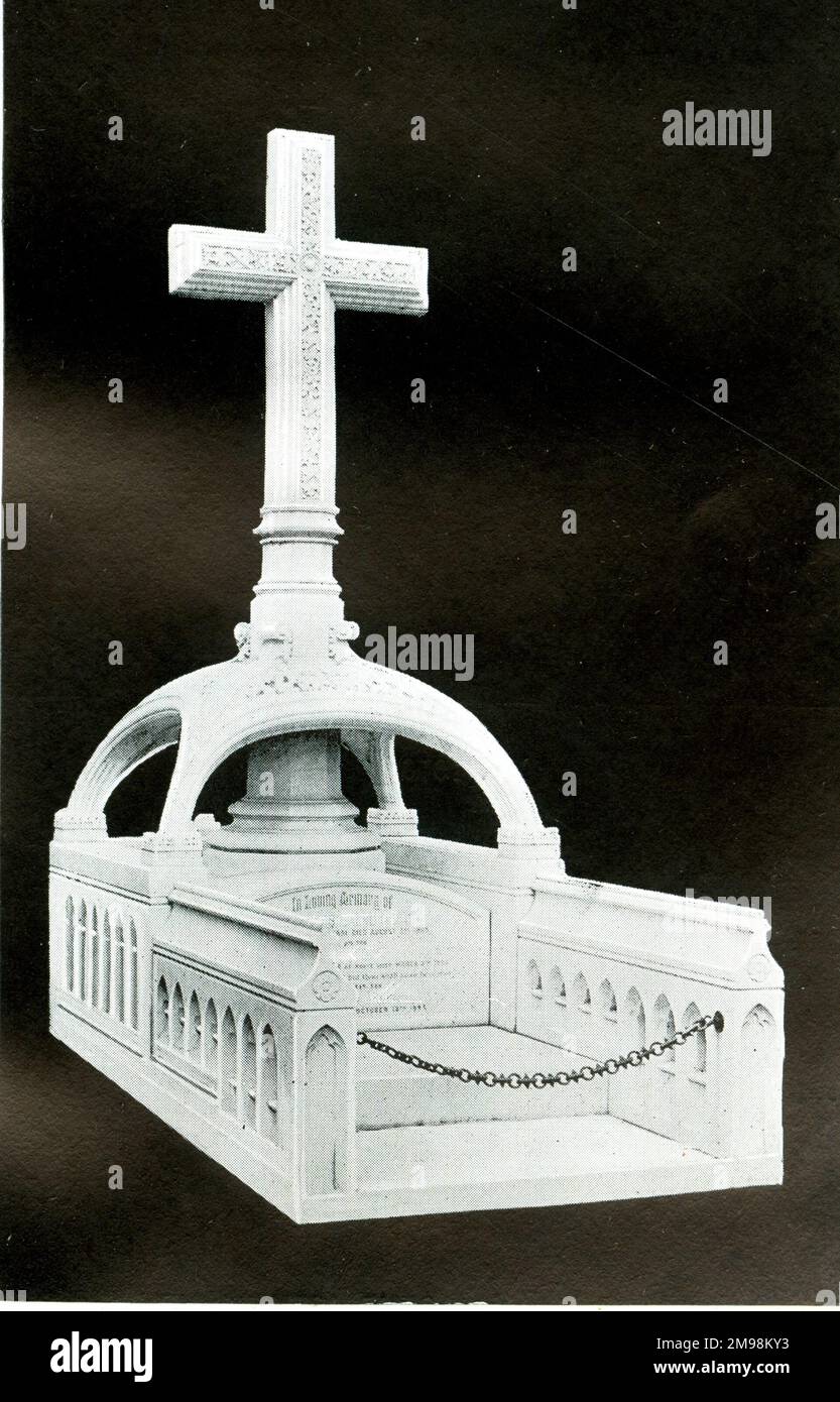 Funerary Monument - Grave with Cross Stock Photo - Alamy