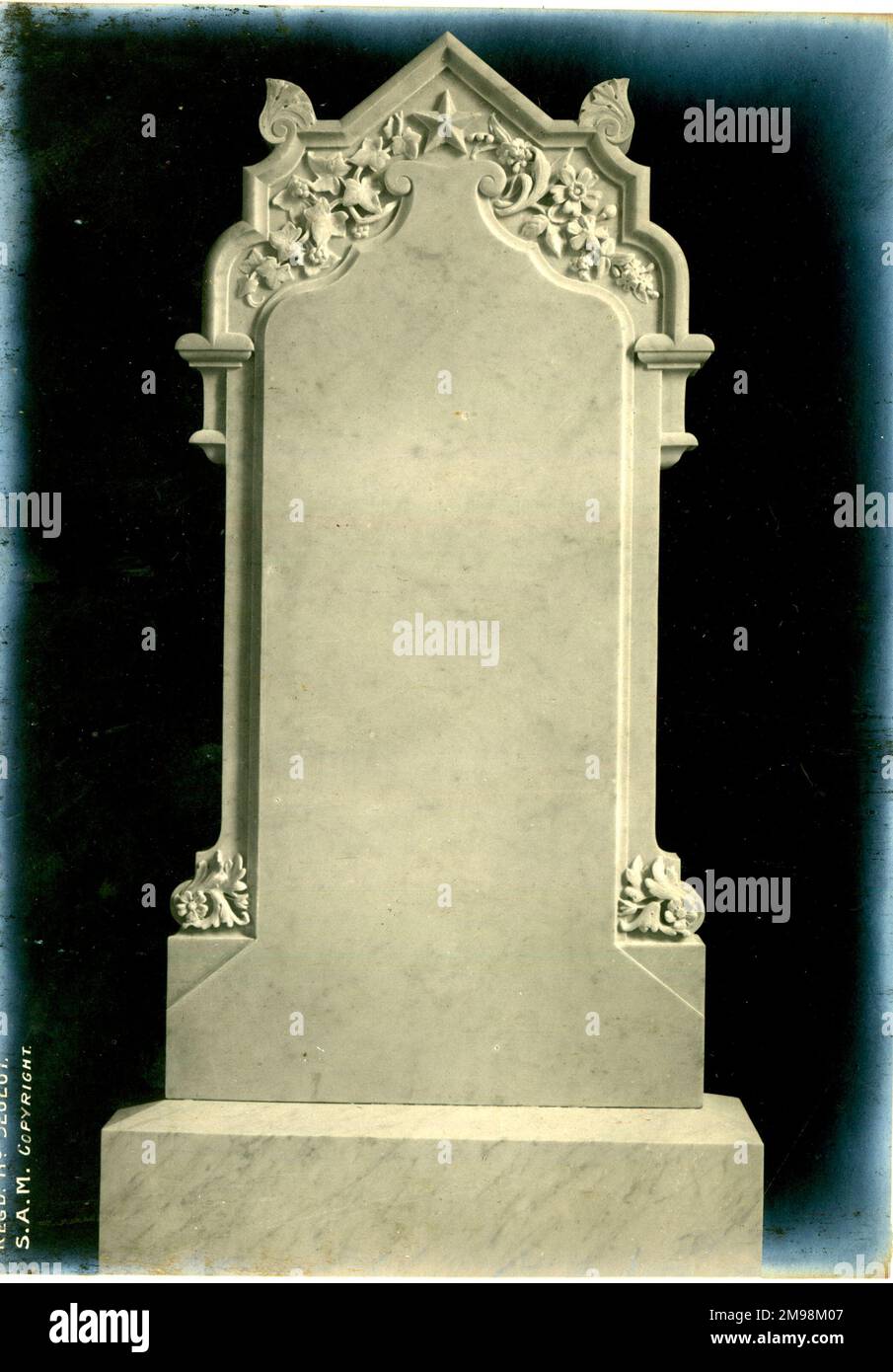 Funerary Monument - Decorated Headstone Stock Photo - Alamy