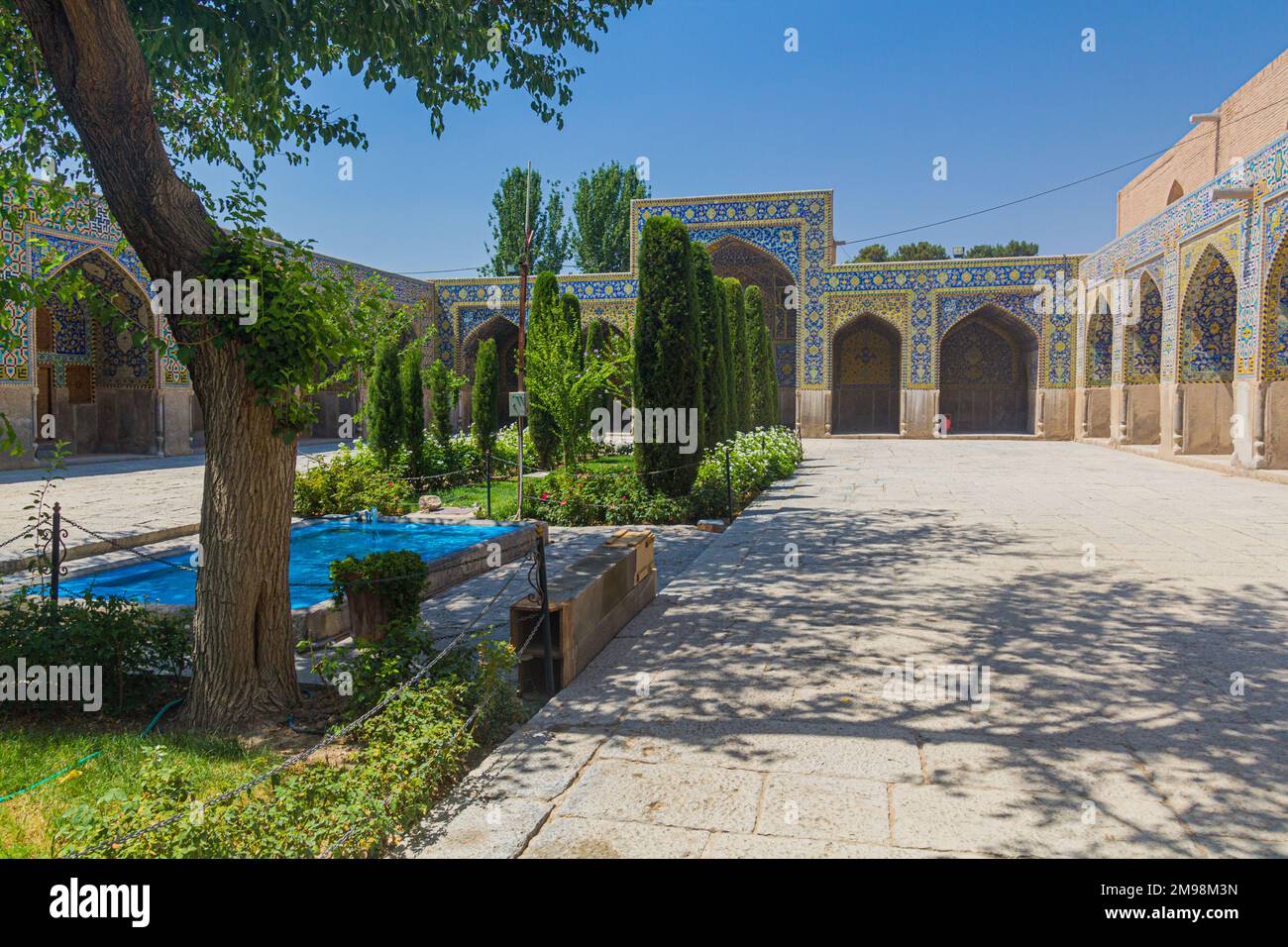 Courtyard of the Shah Mosque in Isfahan, Iran Stock Photo - Alamy