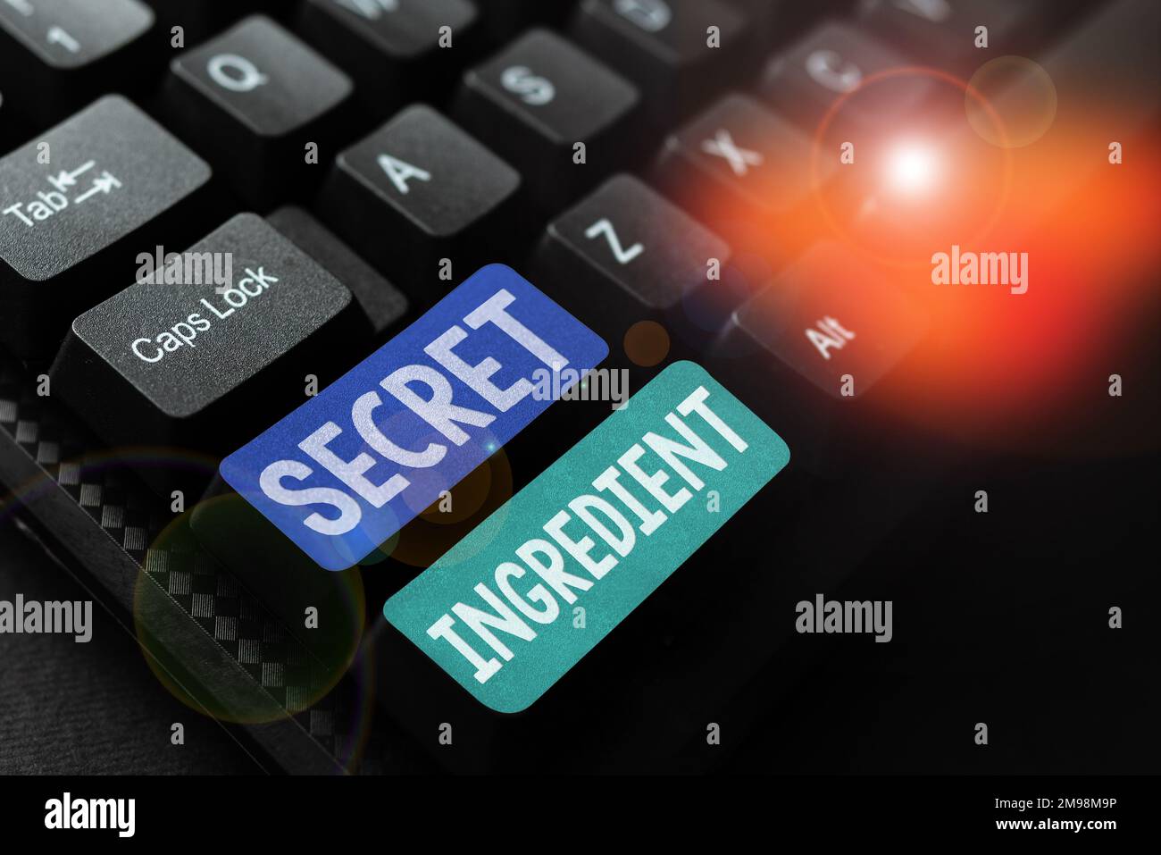 Text sign showing Secret Ingredient, Word Written on special technique ...