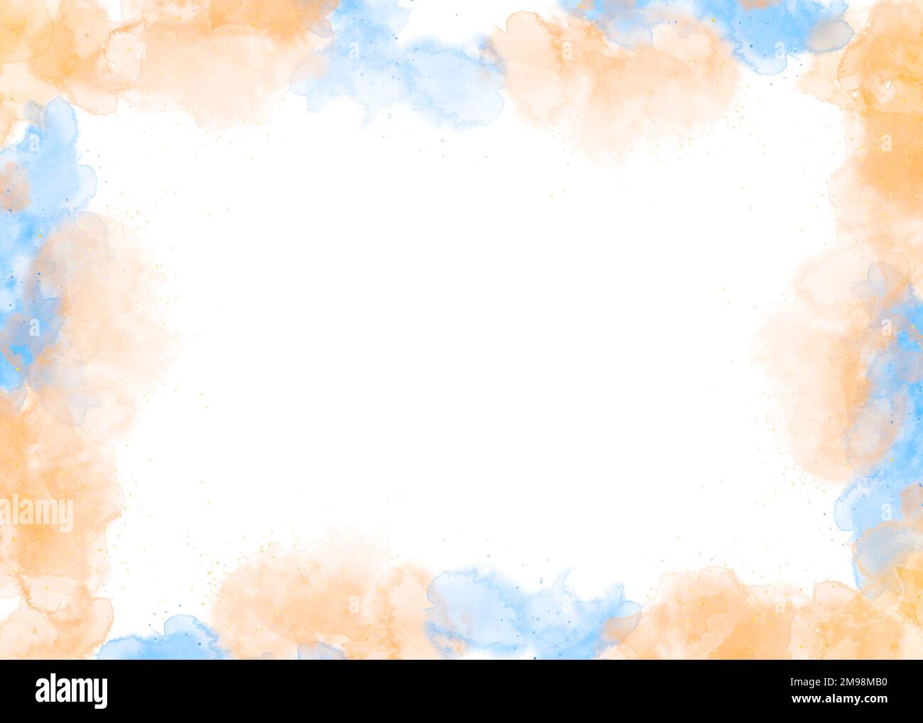 watercolor background with frame style Stock Photo - Alamy