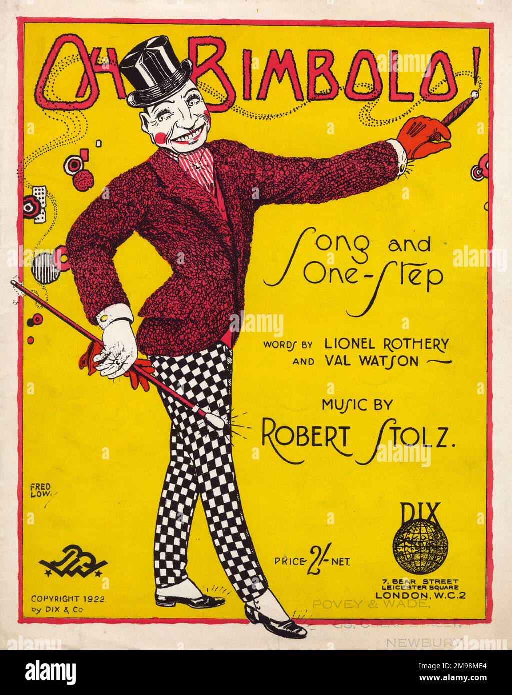 Music sheet cover for 'Oh Bimbolo!', a song about a boxing champion ...