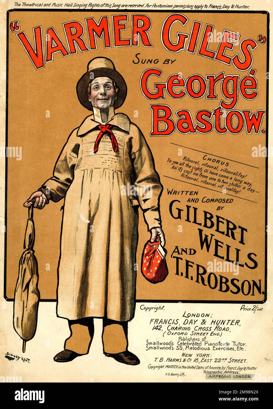 Music cover, Varmer Giles, written and composed by Gilbert Wells and T ...