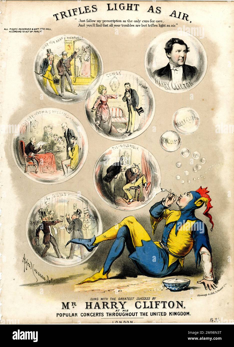 Music cover, Trifles Light As Air, sung by Harry Clifton Stock Photo ...