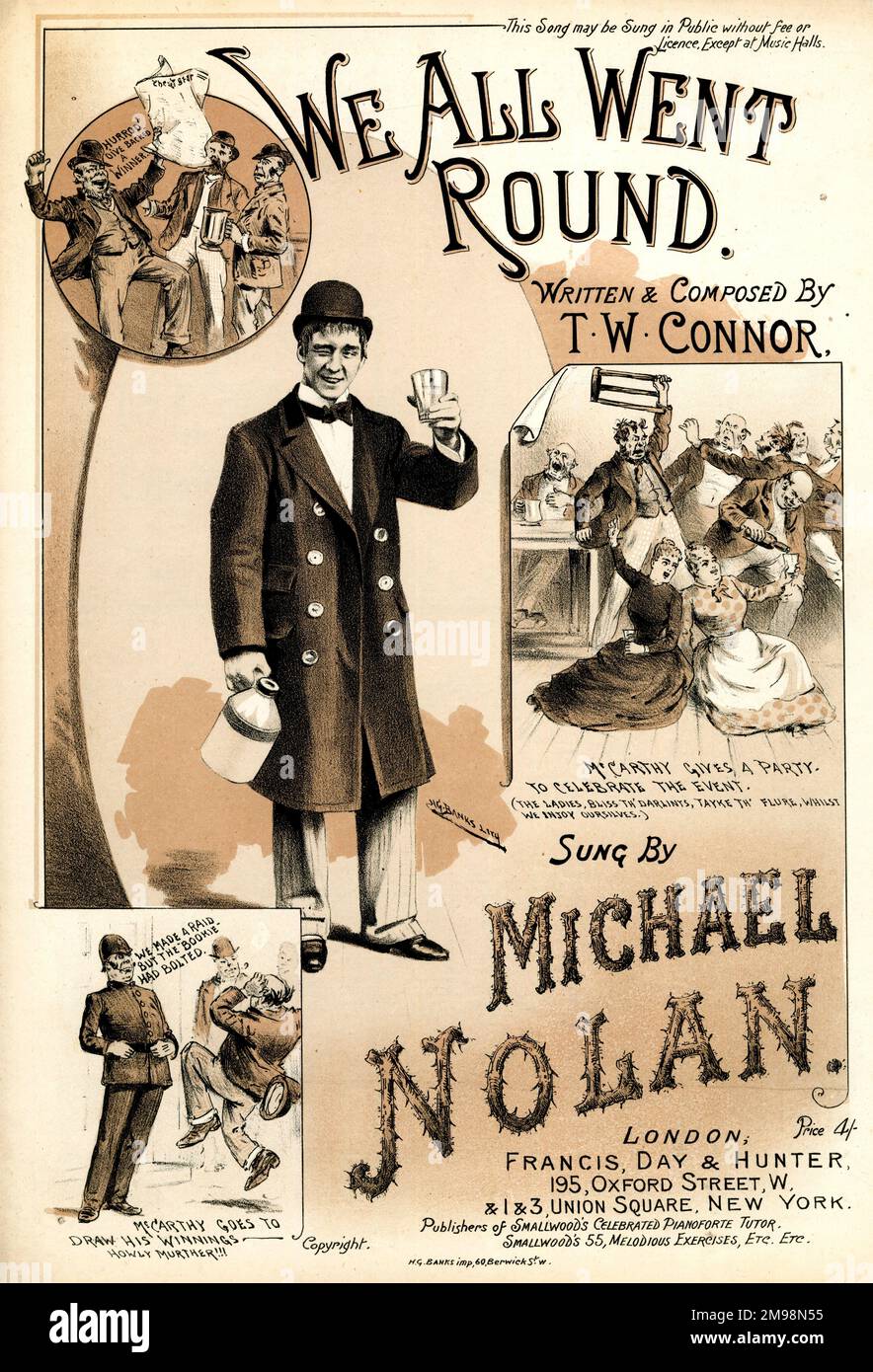 Music cover, We All Went Round, written and composed by T W Connor ...