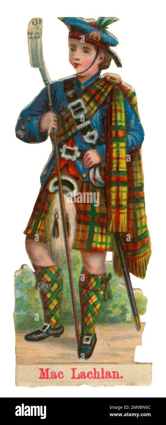 Victorian Scrap - Scottish Clan MacLachlan Stock Photo - Alamy