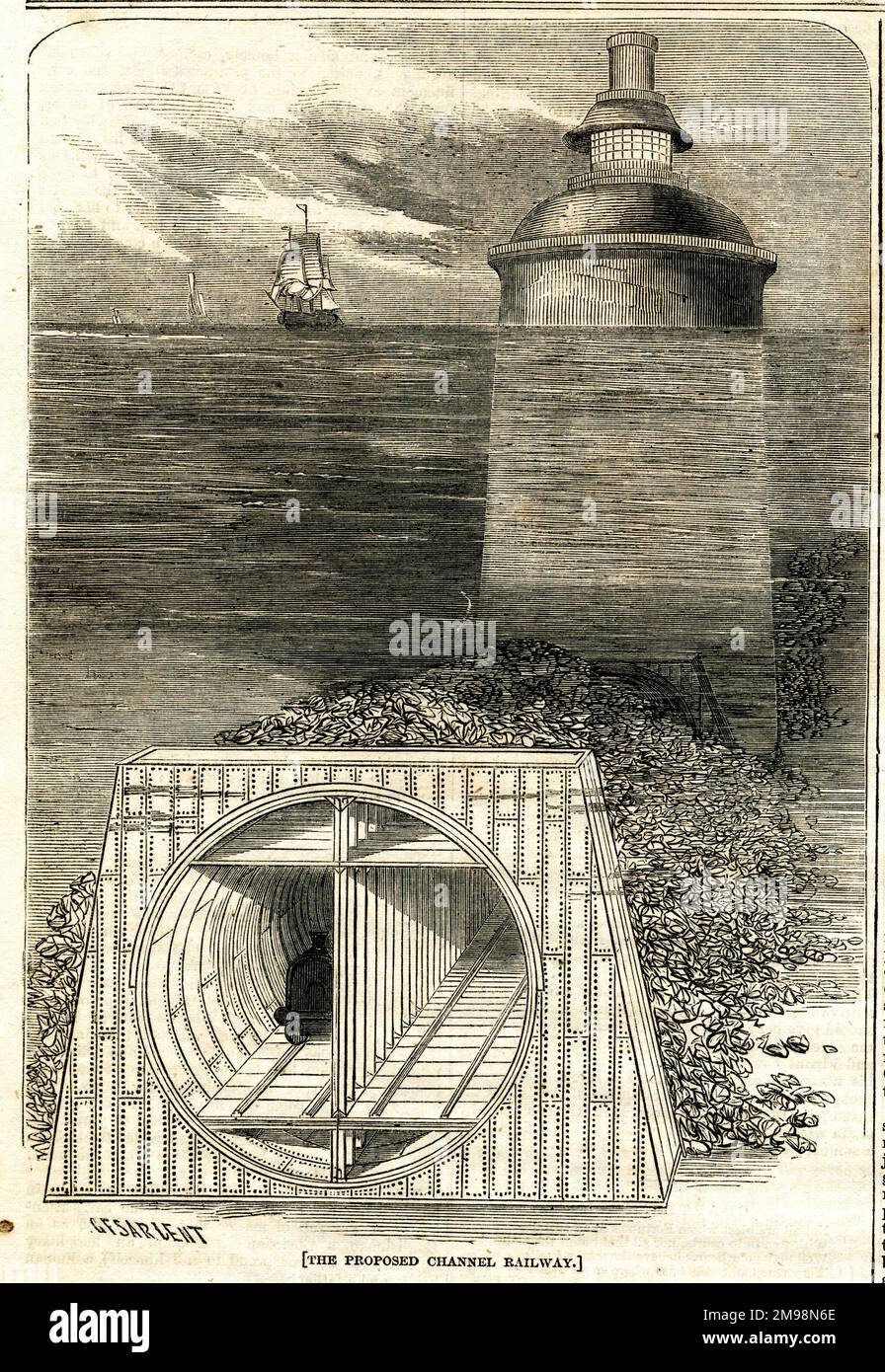 The Proposed Channel Railway - a tunnel connecting England and France ...