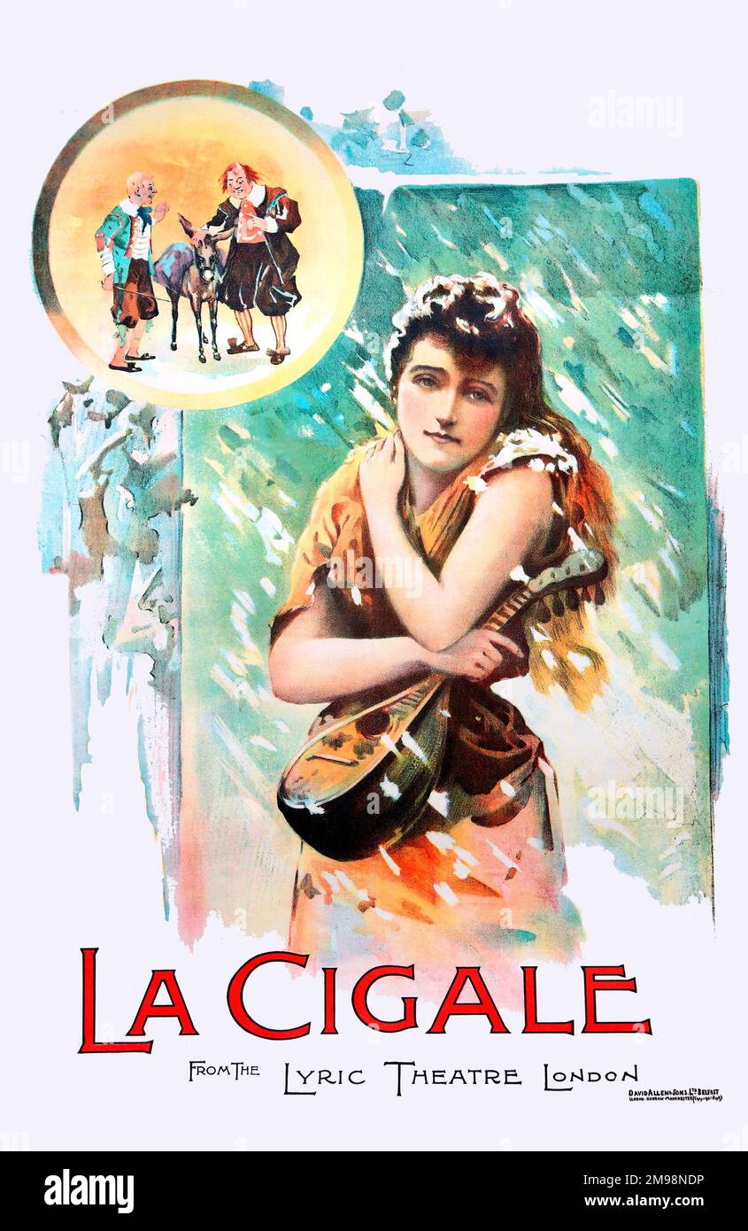 Poster for La Cigale at the Lyric Theatre, London Stock Photo - Alamy