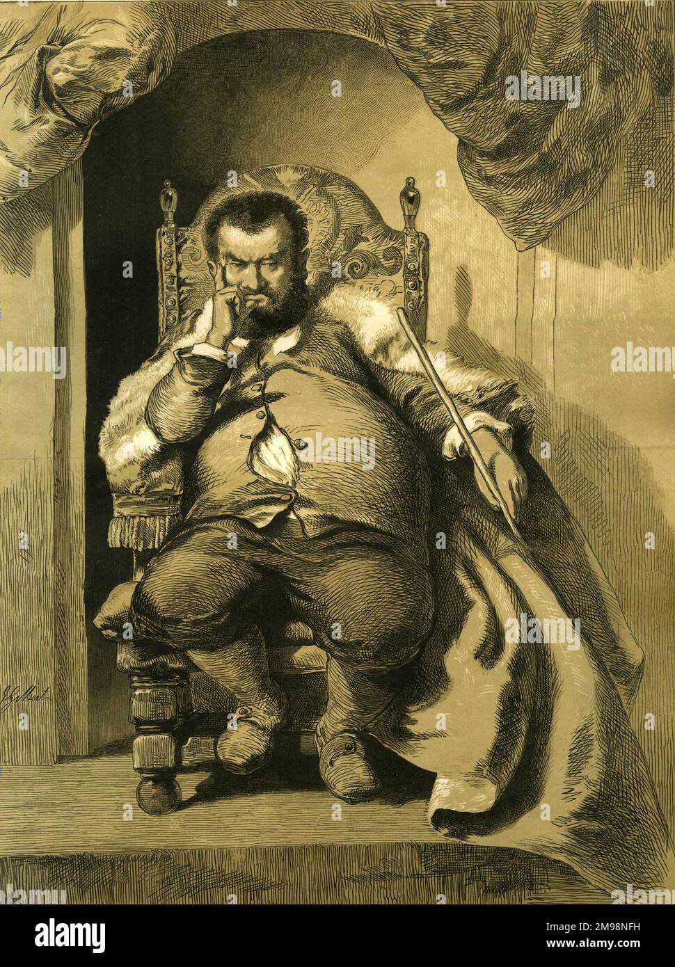 Senor Don Sancho Panza, Governor of Barataria, by John Gilbert RA Stock ...