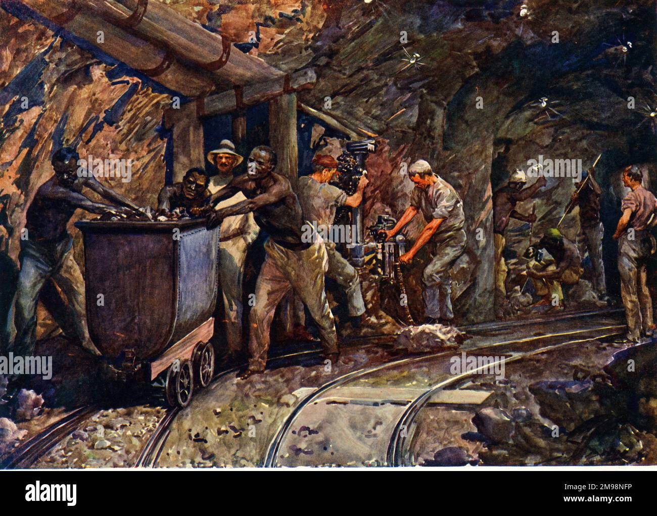 Men working in a diamond mine hi-res stock photography and images - Alamy