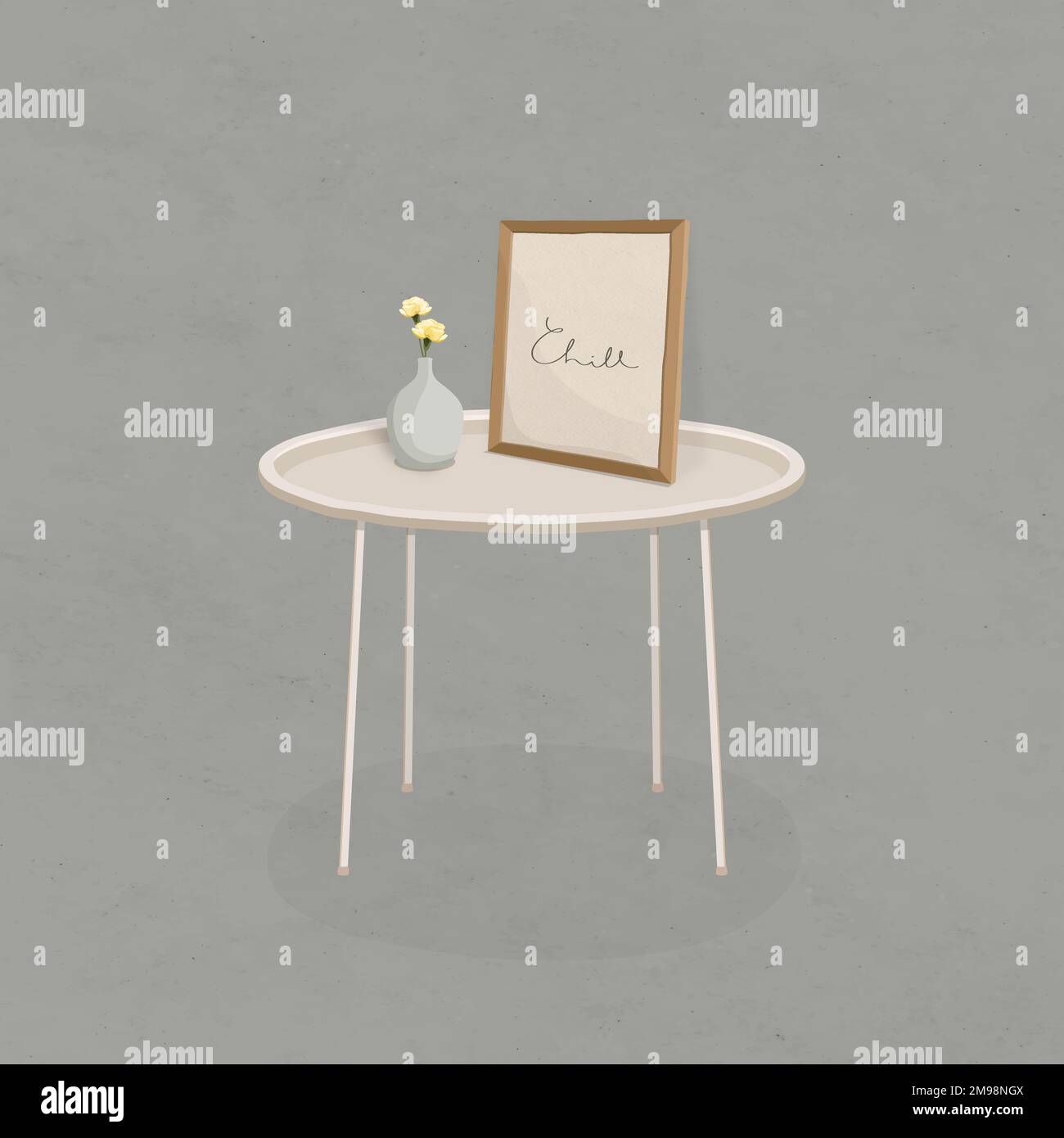 Billy ball flower on a round side table vector Stock Vector Image & Art ...