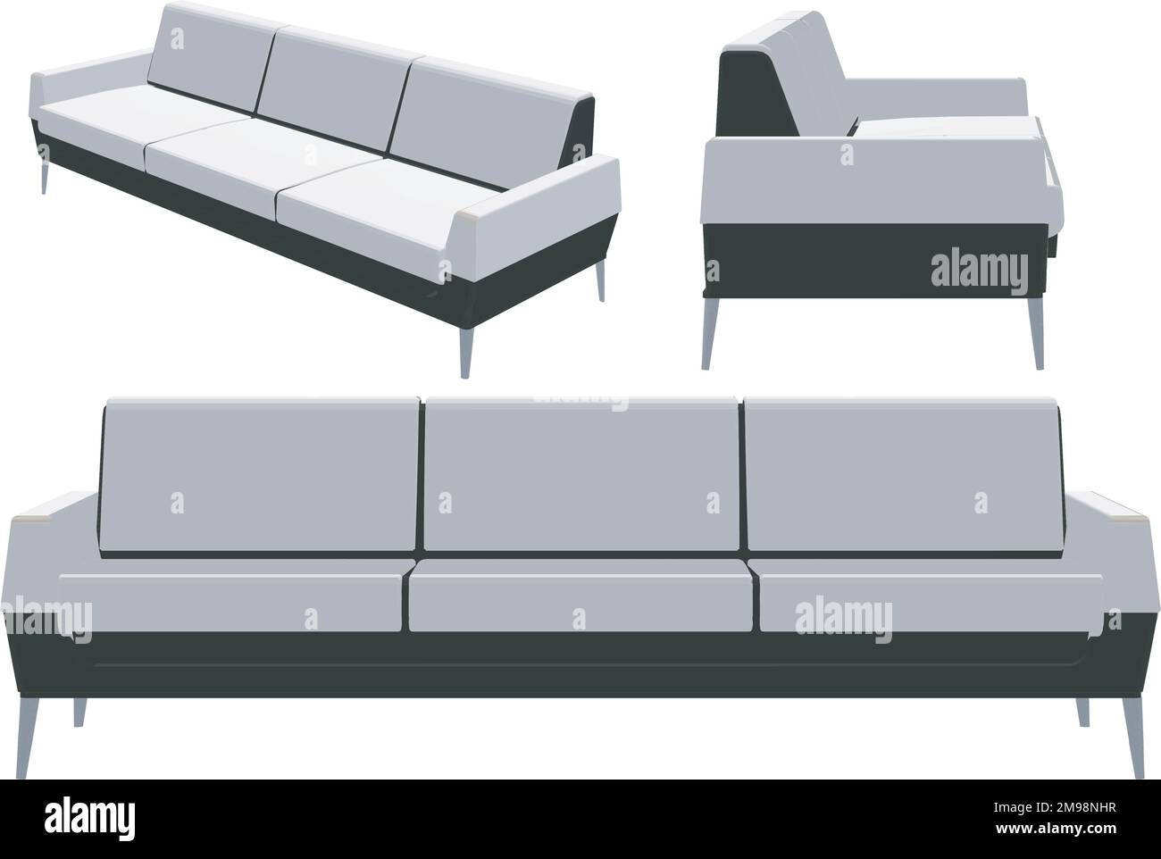 Soft sofa icon. Isometric of soft sofa vector icon for web design ...