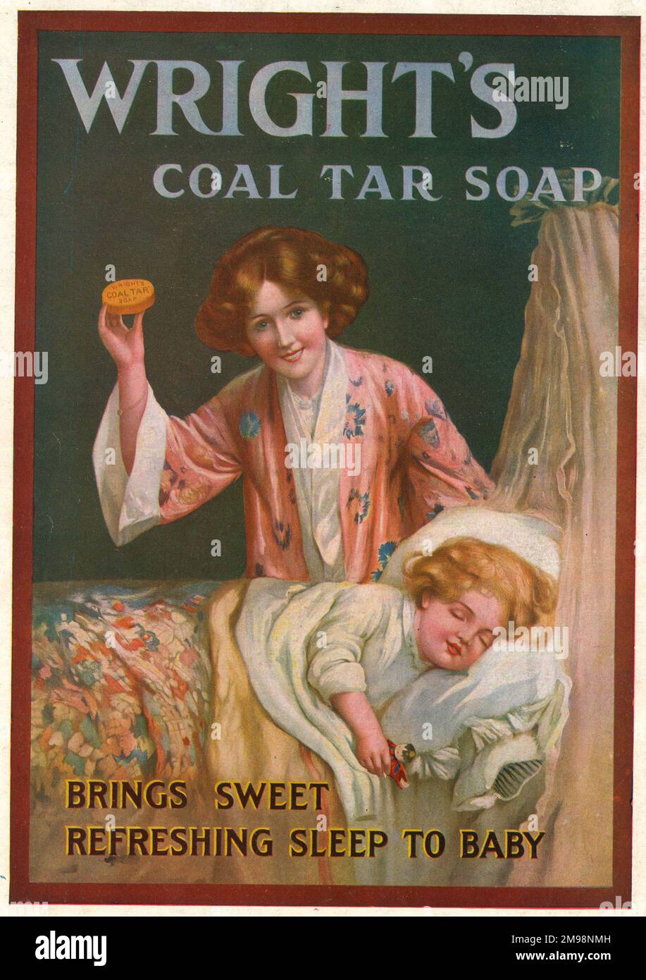 Advert, Wright's Coal Tar Soap, brings sweet refreshing sleep to baby ...