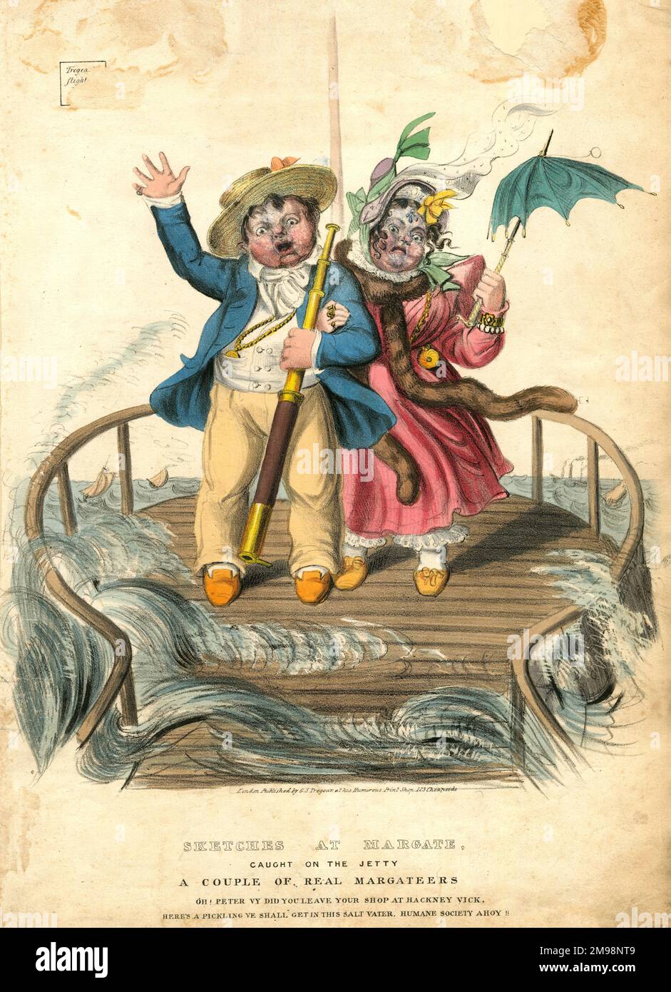 Cartoon, Sketches at Margate, Caught on the Jetty, A Couple of Real ...