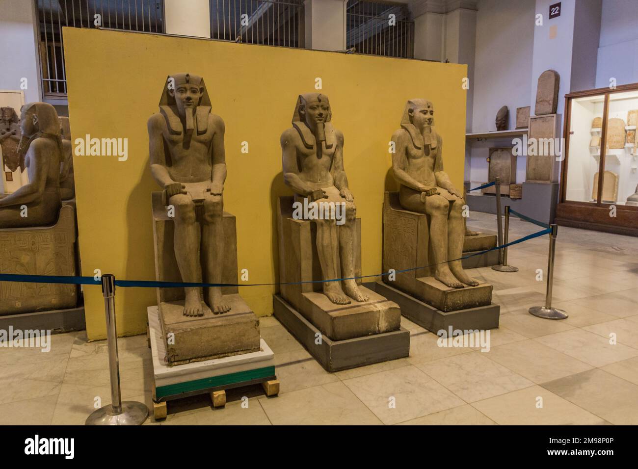 CAIRO, EGYPT - JANUARY 27, 2019: King Senusret I sculptures in the ...