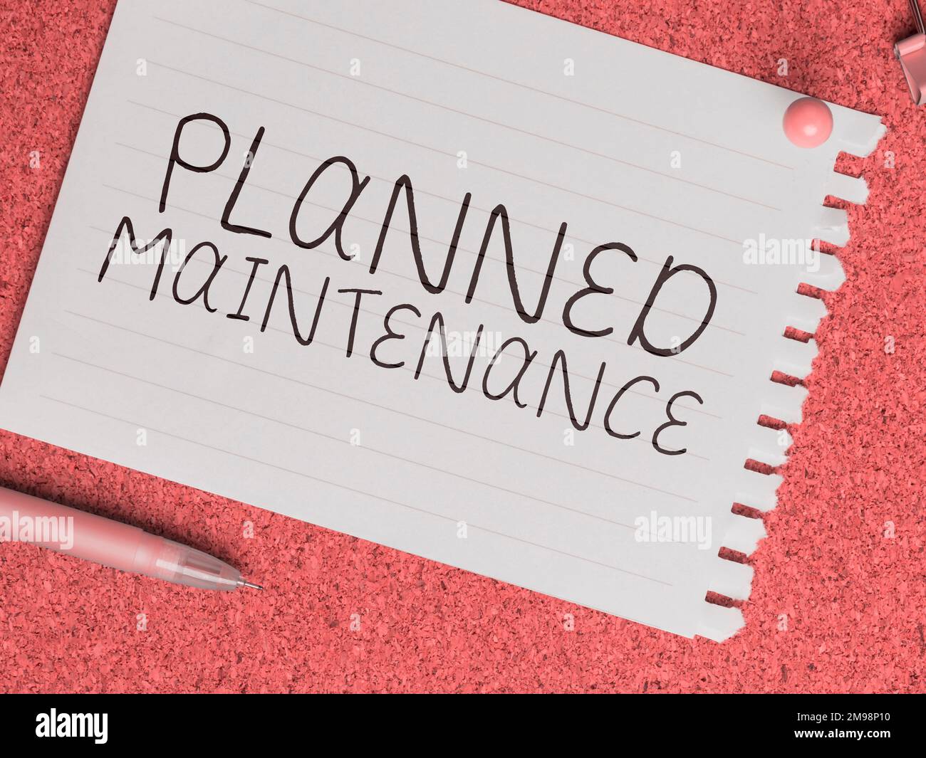 Conceptual caption Planned Maintenance. Business concept Check ups to ...
