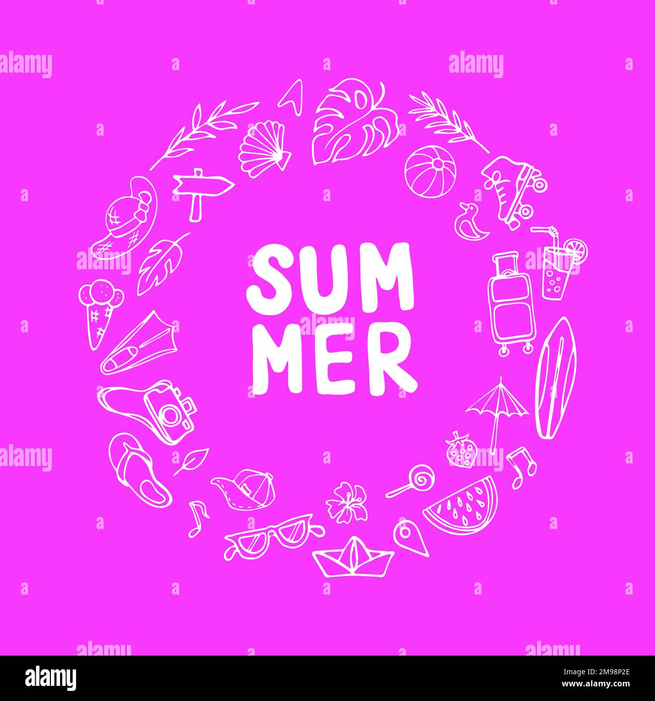 Summer relax composition Stock Vector Images - Alamy