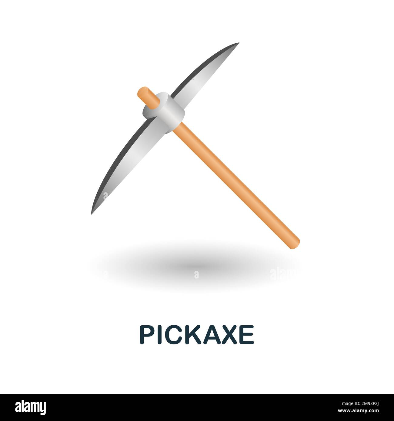 Pickaxe icon. 3d illustration from construction instruments collection ...