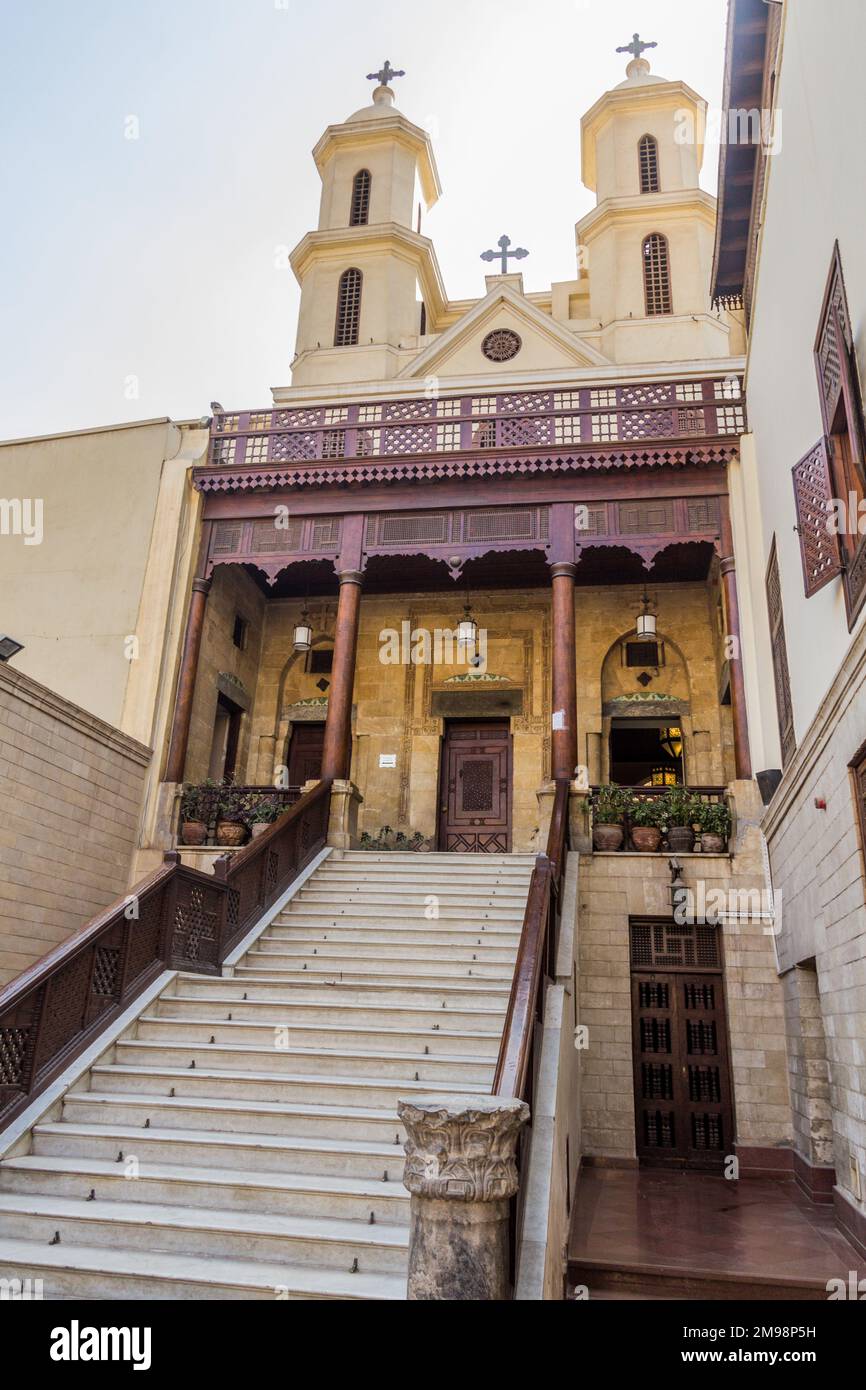 Christian cross in egyptian temple hi-res stock photography and images ...