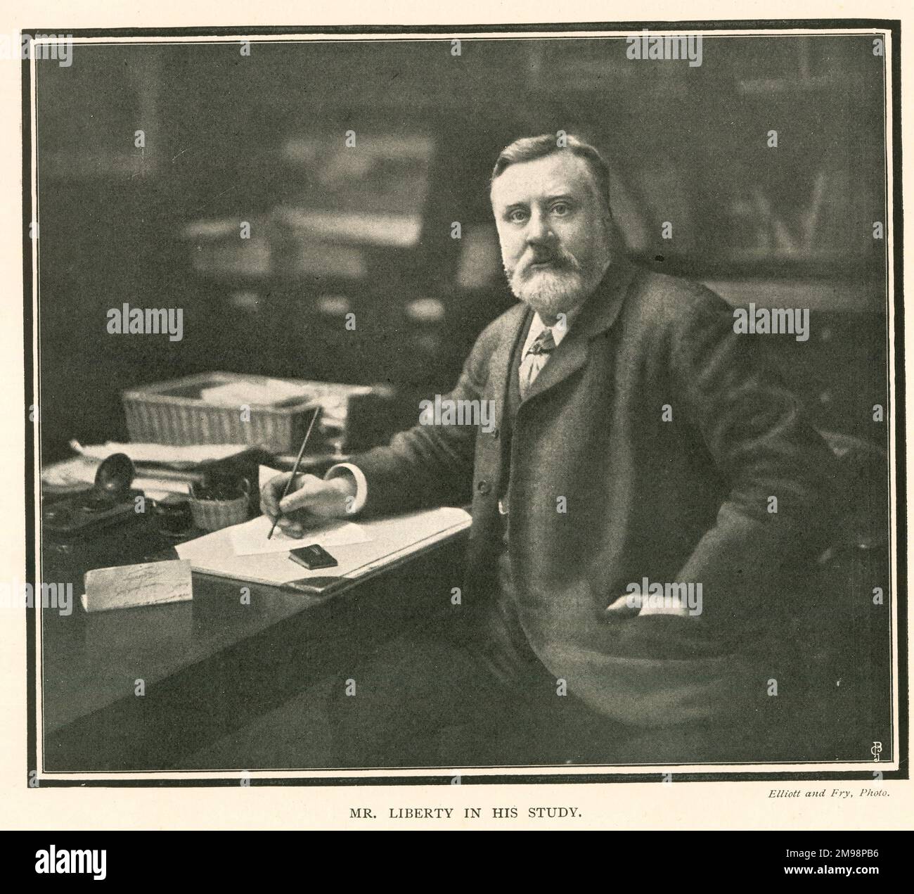 Arthur Lasenby Liberty, founder of Liberty & Co, in his study Stock ...