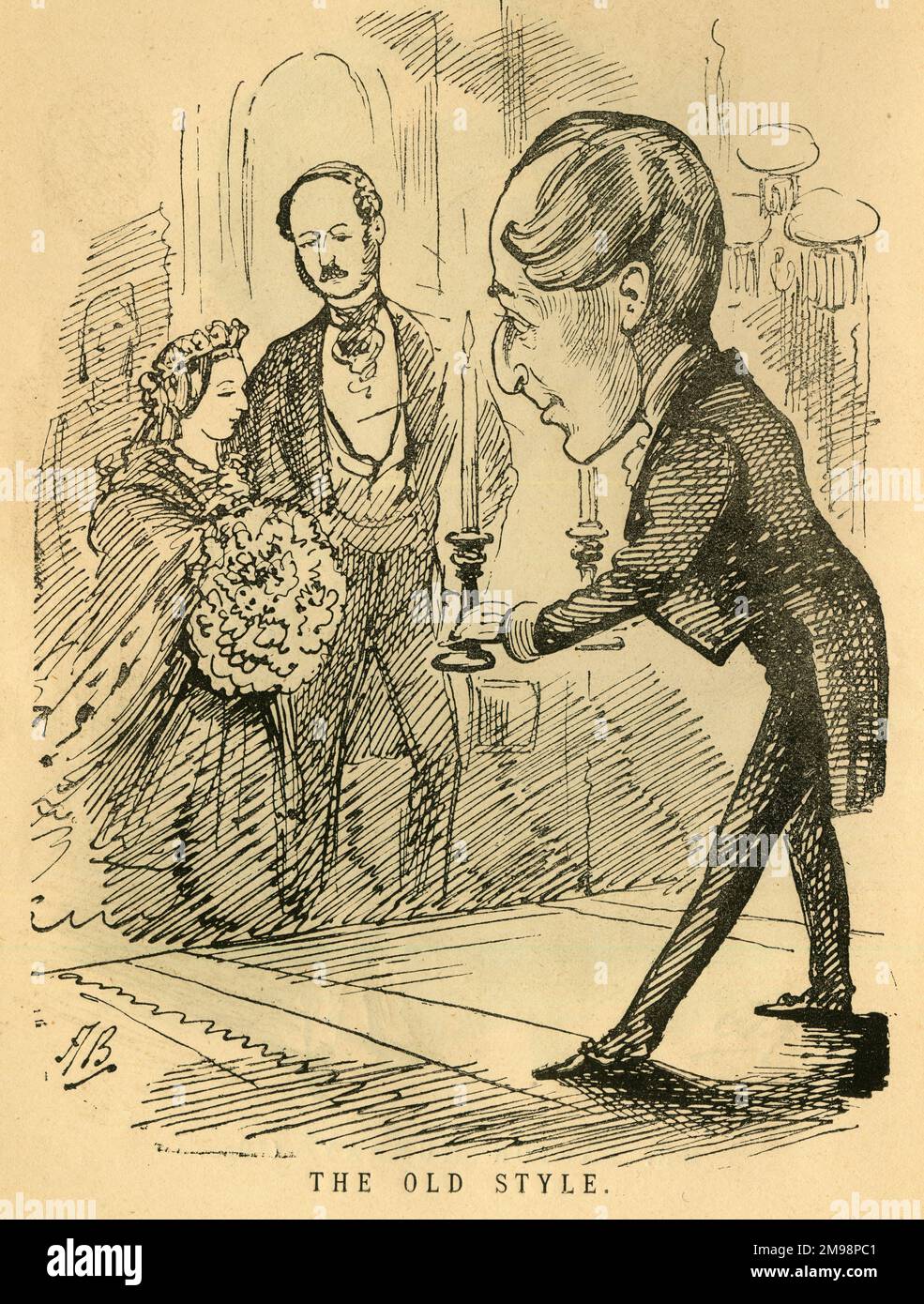 Cartoon - The Old Style - Queen Victoria and Prince Albert arriving at ...