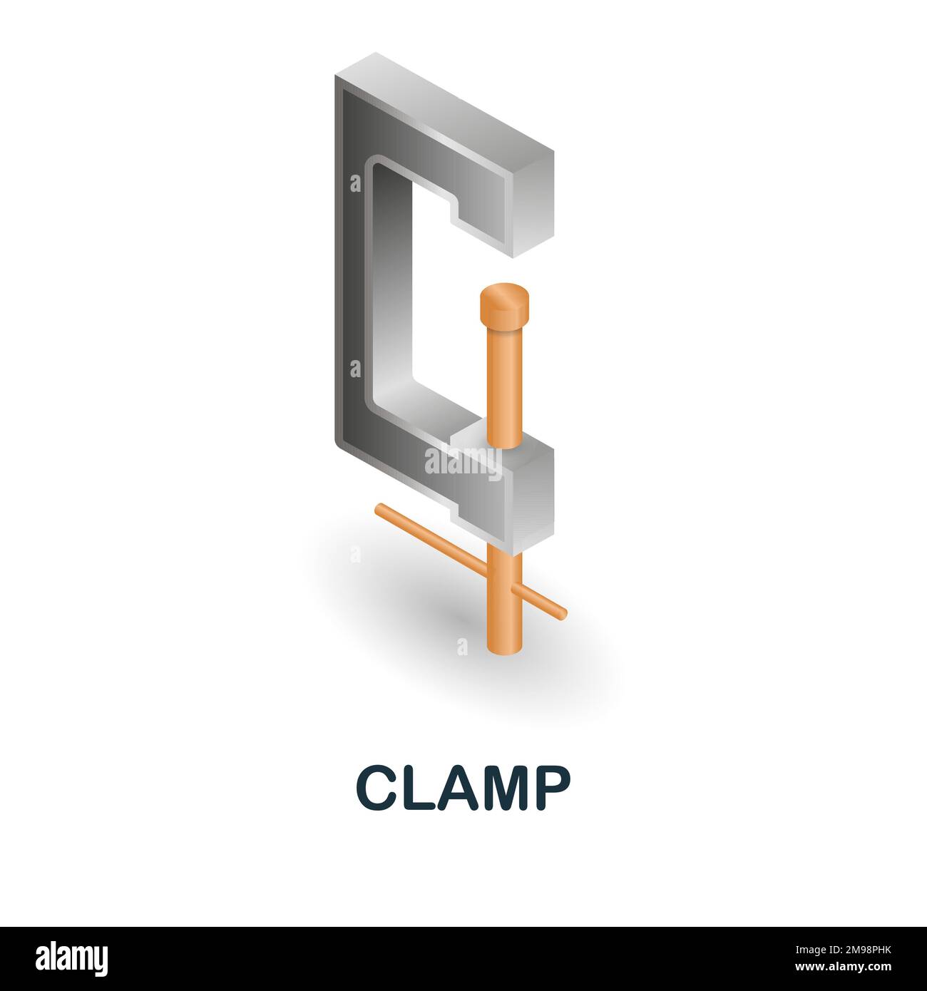 Clamp icon. 3d illustration from construction instruments collection ...