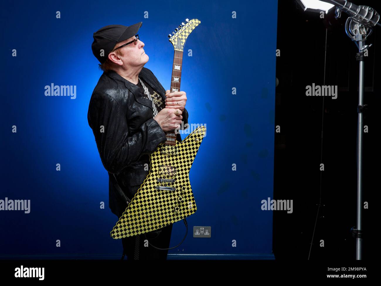 Cheap Trick's Rick Nielsen photographed in Bristol, England, UK Stock ...