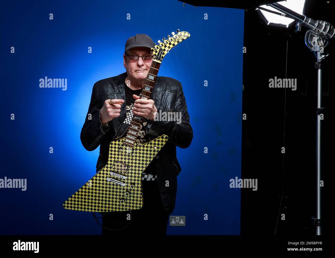 Cheap Trick's Rick Nielsen photographed in Bristol, England, UK Stock ...