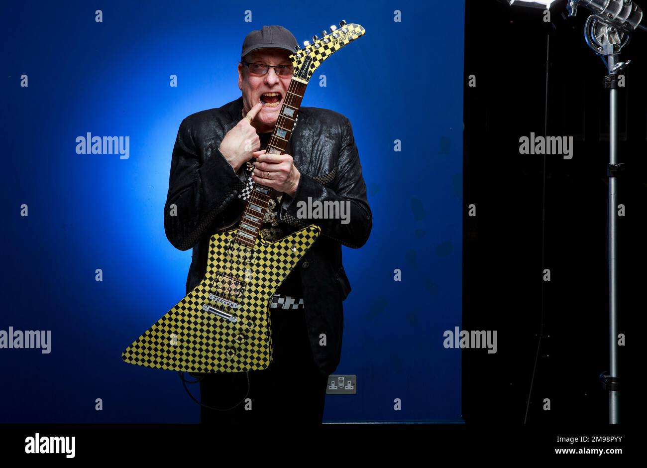Cheap Trick's Rick Nielsen photographed in Bristol, England, UK Stock ...