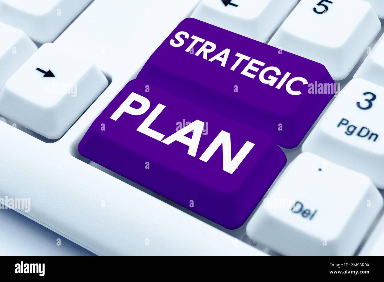 Text caption presenting Strategic Plan. Business approach A process of ...