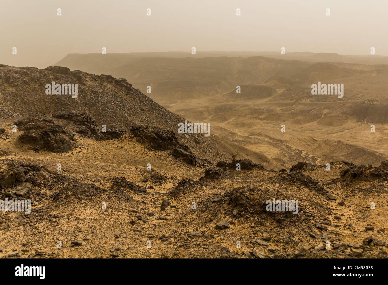 Desert moon-like landscape near Bahariya oasis, Egypt Stock Photo - Alamy