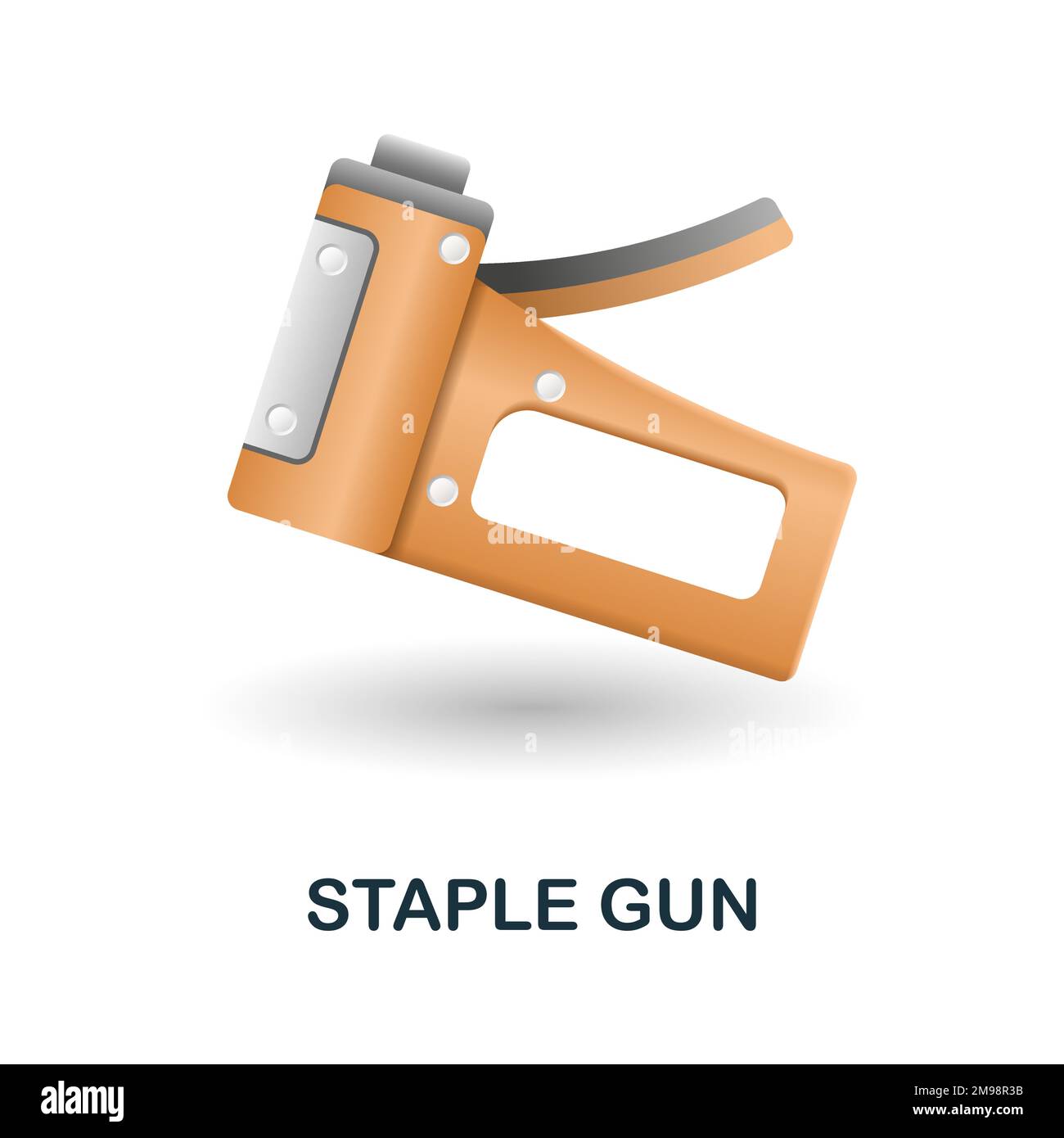 Staple Gun icon. 3d illustration from construction instruments ...