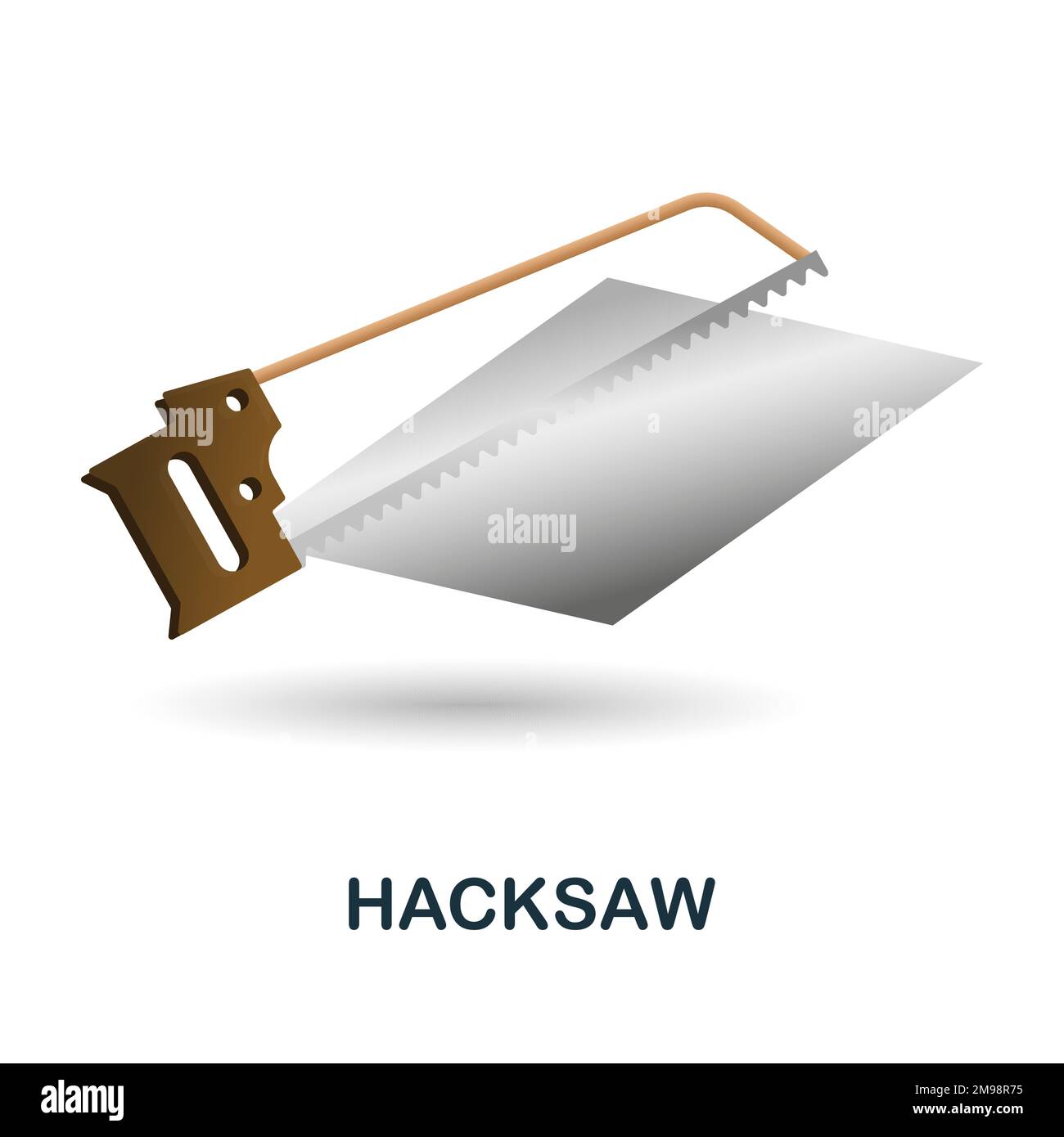 Hacksaw icon. 3d illustration from construction instruments collection ...