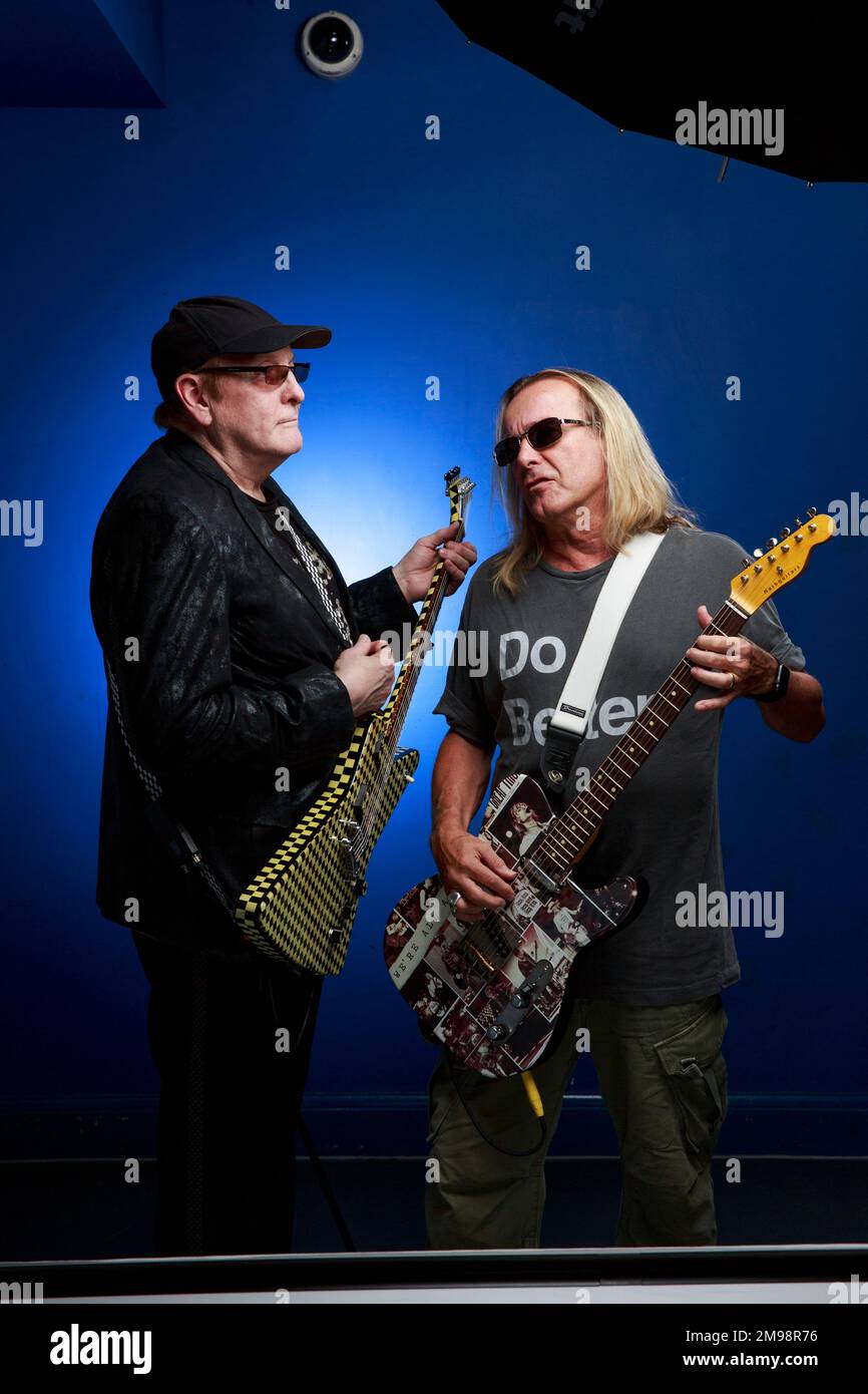 Cheap Trick's Rick Nielsen and Robin Zander photographed in Bristol ...